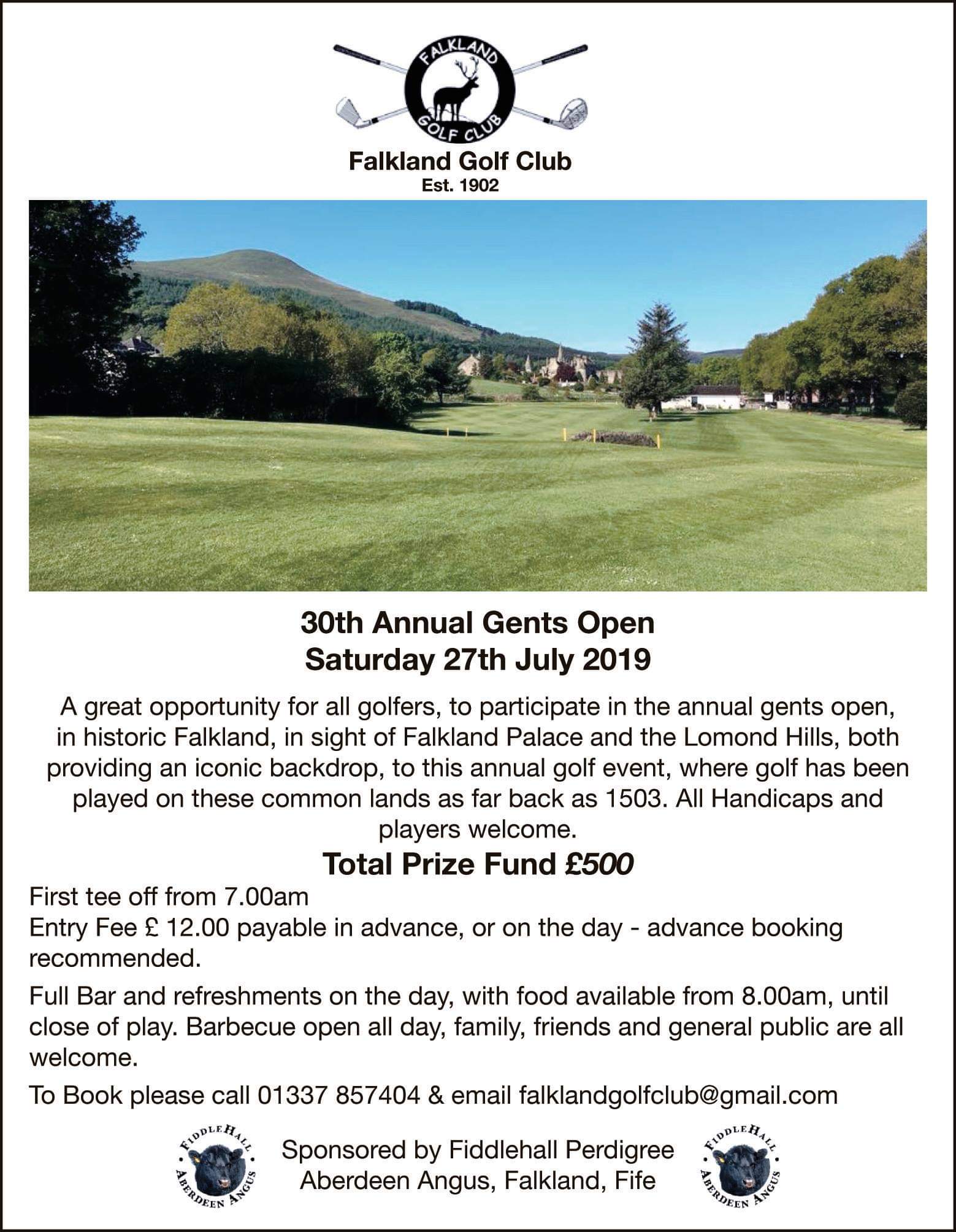 Welcome to Fife : 30th Annual Gents Open Golf