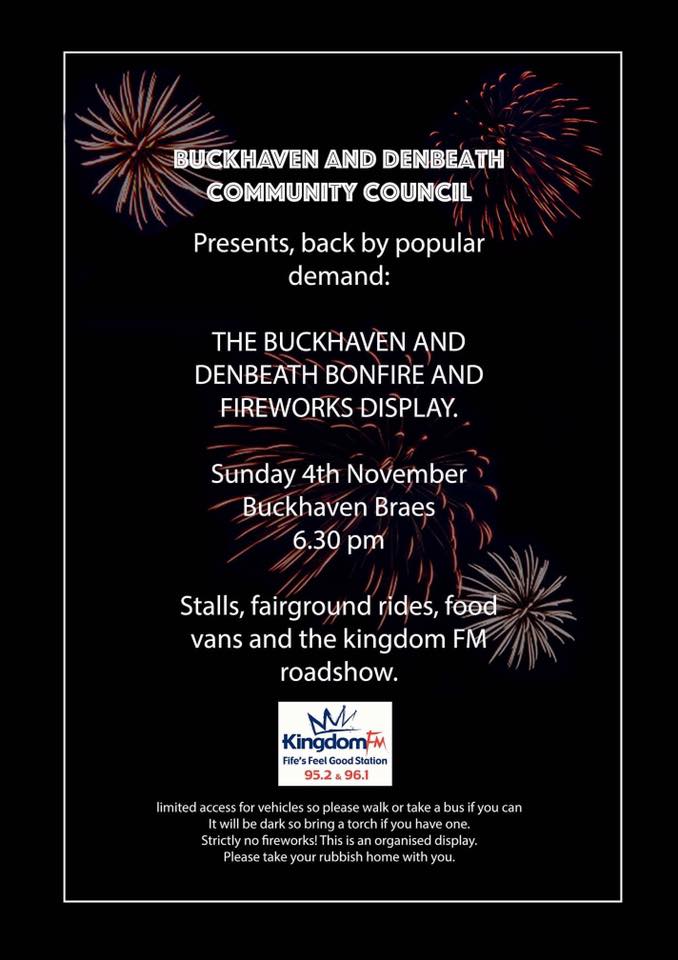 Welcome to Fife : Buckhaven and Denbeath Bonfire and Fireworks Display